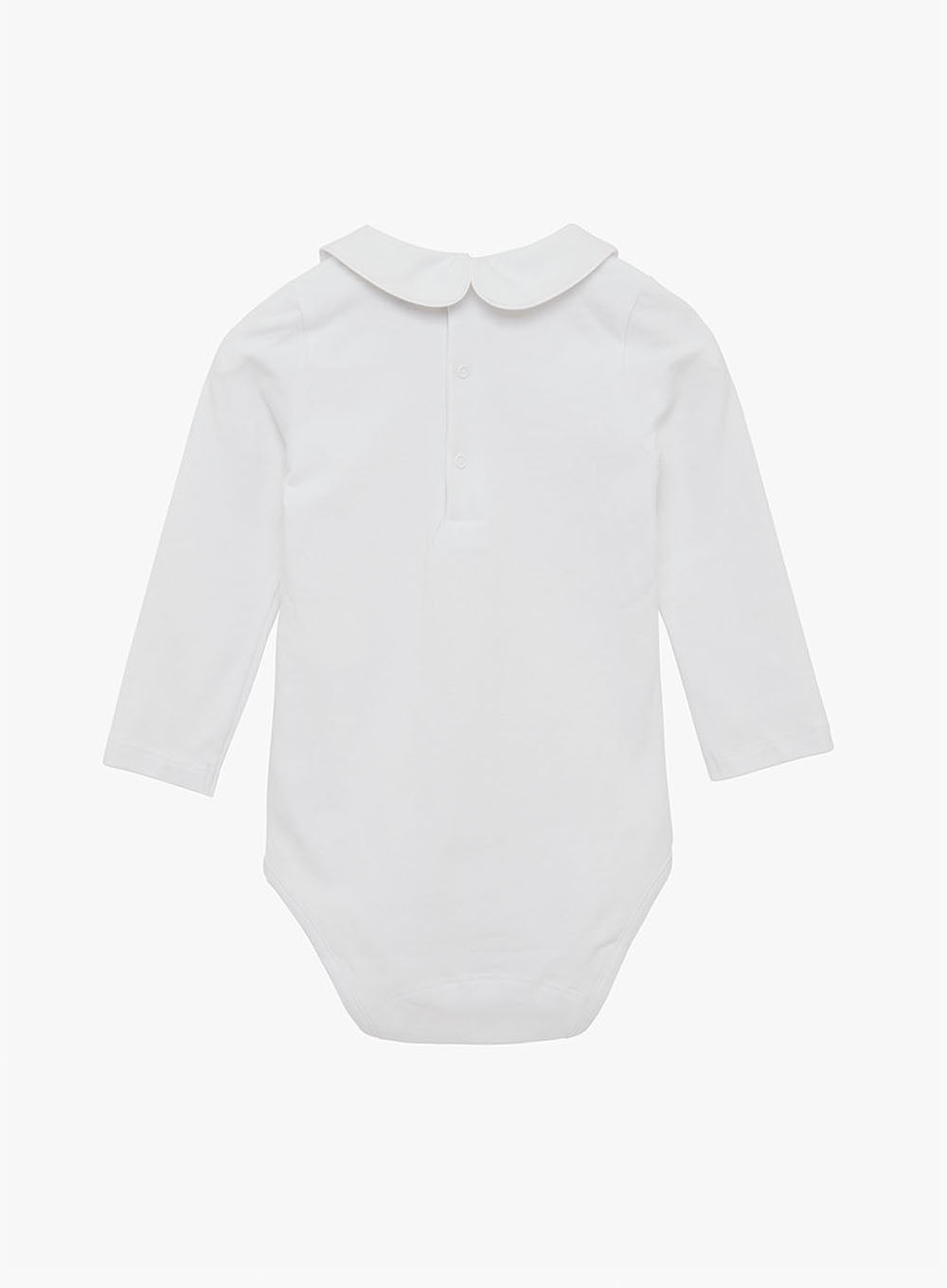 Baby Long Sleeved Milo Bodysuit in White | Trotters London – Trotters ...